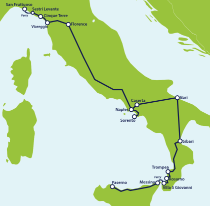 Eurail Map Italy